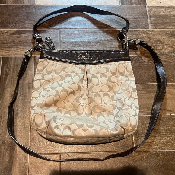 Coach | Bags | Coach Ashley Signature Brown Hippie Bag Purse | Poshmark